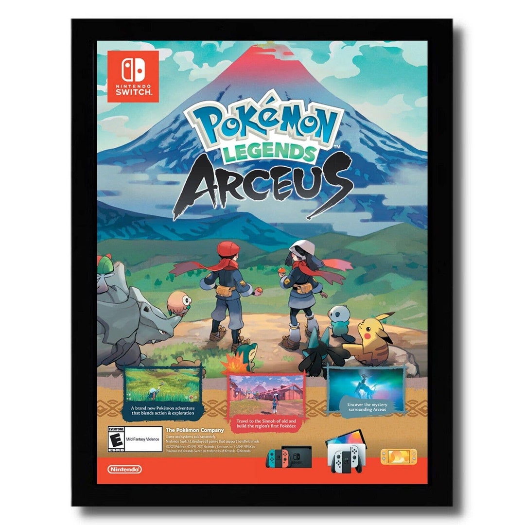 2022 Pokemon Legends Arceus Framed Print Ad/poster Nintendo Switch ...
