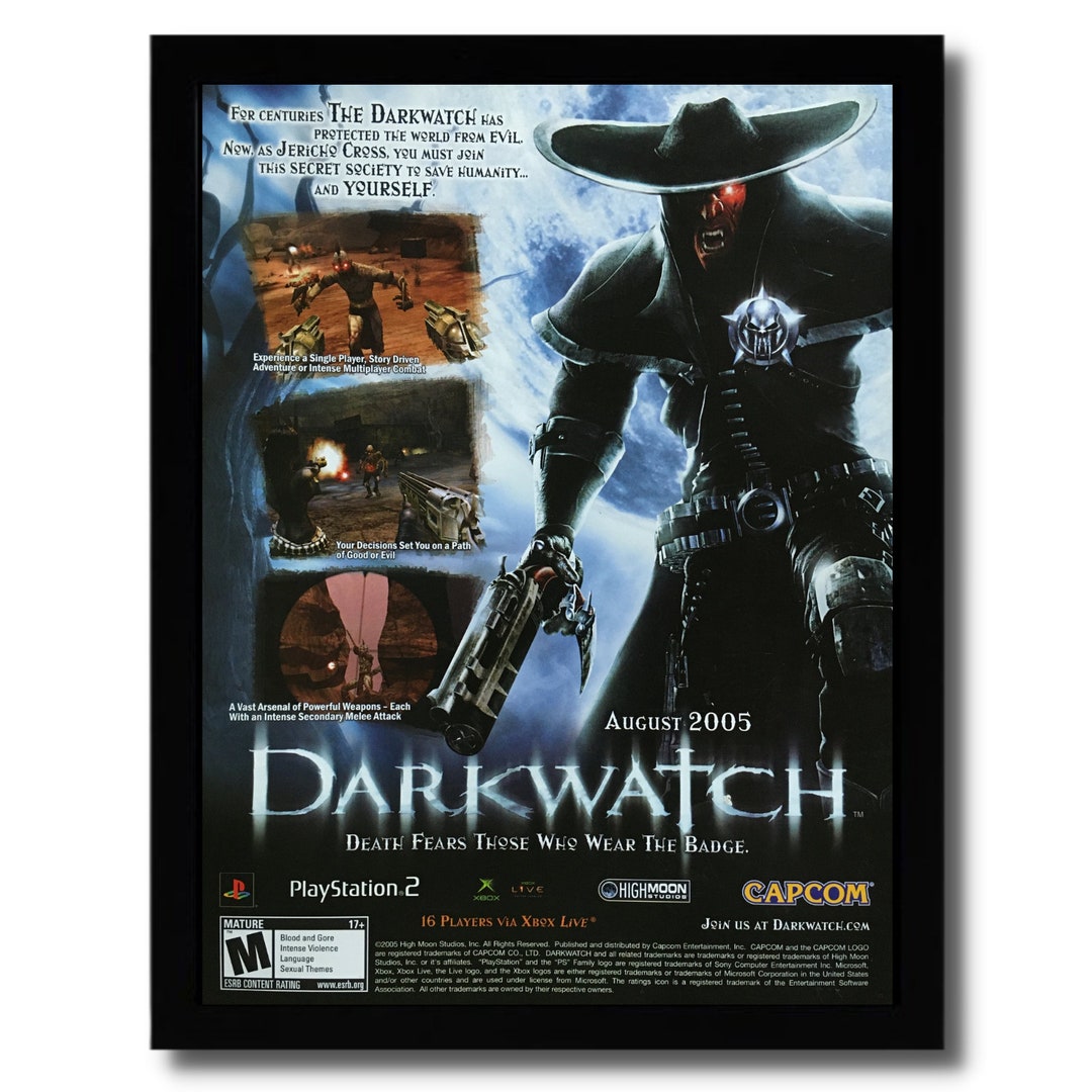 2005 Darkwatch Framed Print Ad/poster Official Original PS2 Playstation ...