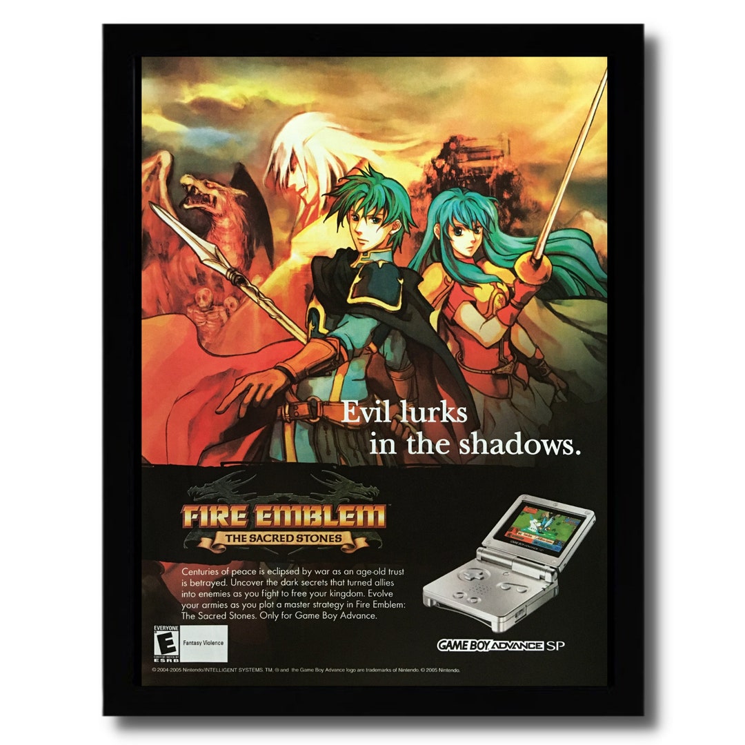 2005 Fire Emblem: the Sacred Stones Print Ad/poster Official GBA RPG ...