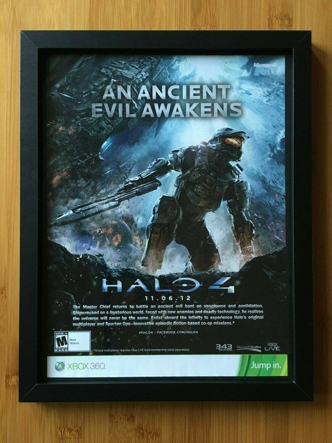 2012 Halo 4 Framed Print Ad/poster Authentic Official Xbox 360 Art ...