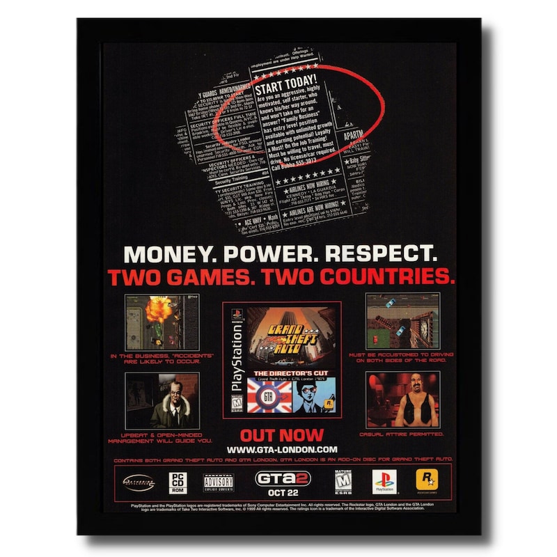 Grand Theft Auto Poster - Etsy