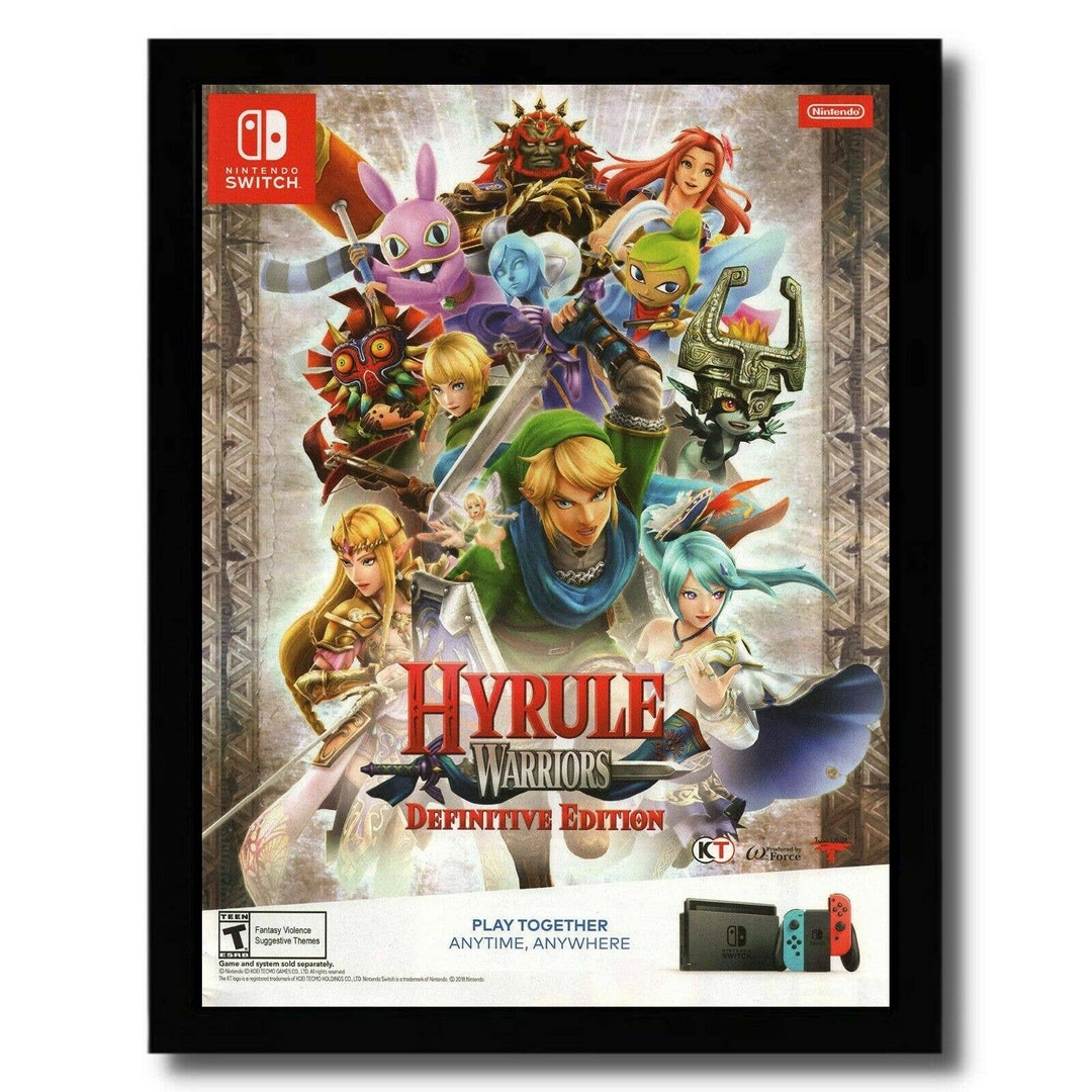 2018 Hyrule Warriors Definitive Edition Framed Print Ad/poster Switch ...