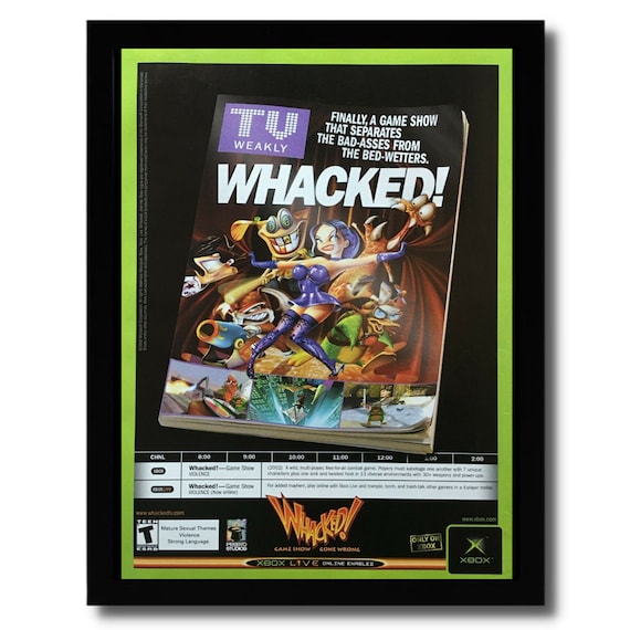 Whacked Framed Print Ad/poster Original Xbox Video Game Promo - Etsy