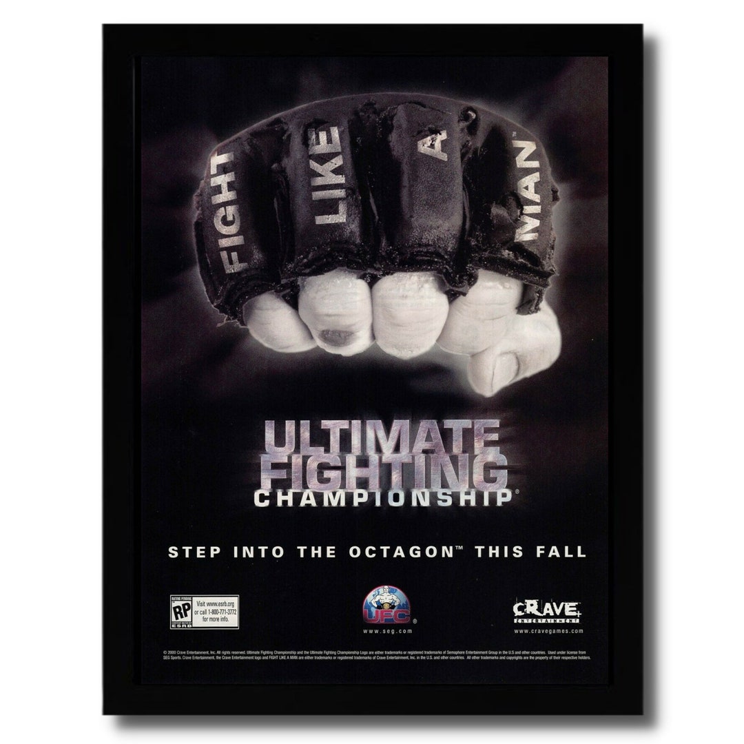 2000 UFC Ultimate Fighting Championship Framed Print Ad/poster PS1 Man ...