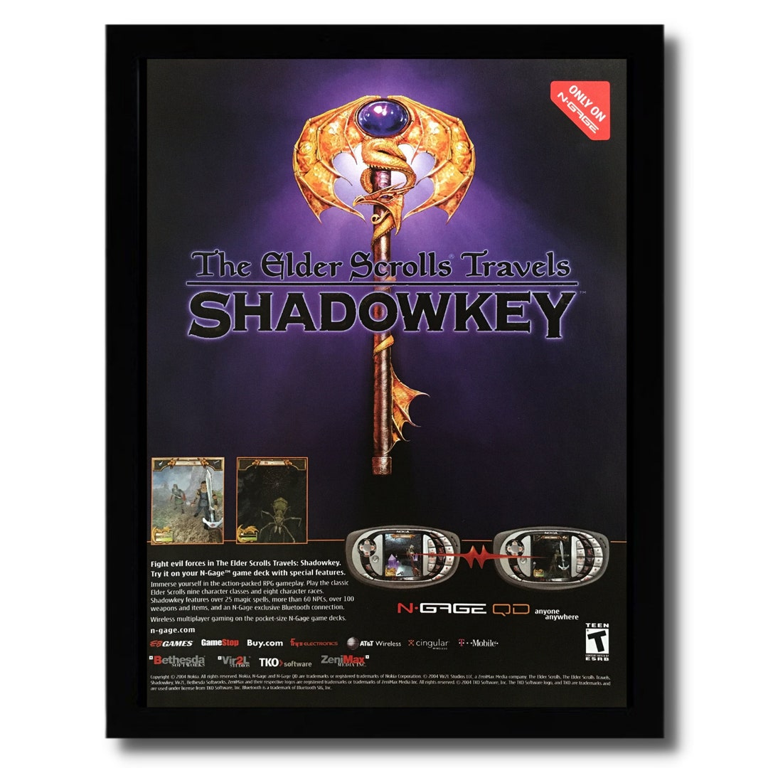 The Elder Scrolls Travels: Shadowkey Framed Print Ad/poster Official ...