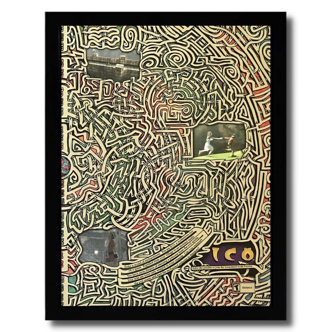 2001 ICO PS2 Playstation 2 Framed Print Ad/poster Promo Art Shadow of ...
