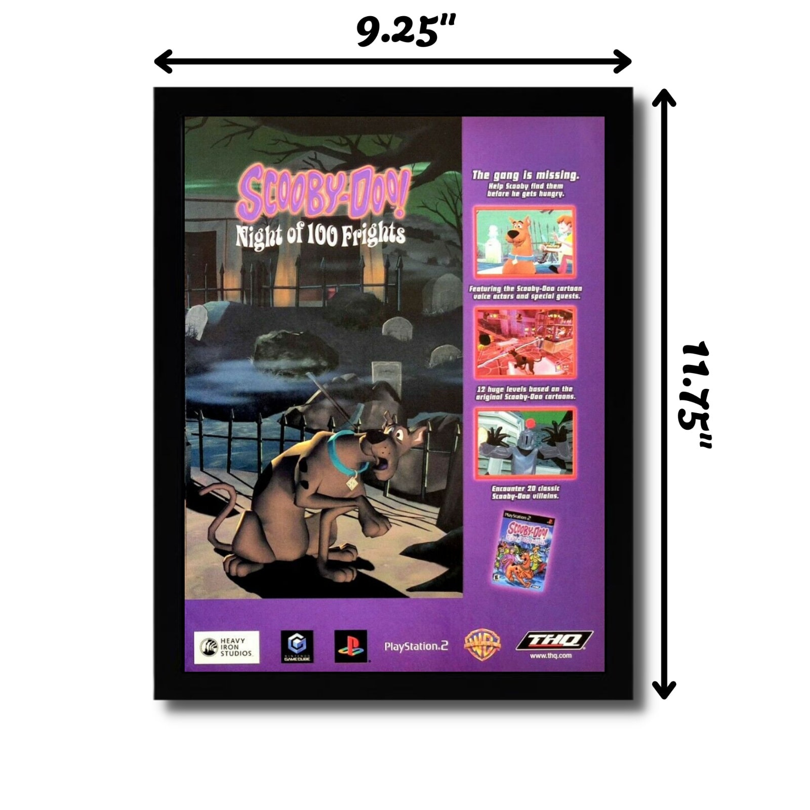 2003 Scooby doo Night of 100 Frights Framed Print Ad poster PS2 Xbox Gamecube Etsy