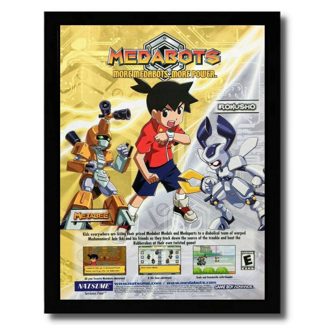 2002 Medabots Metabee / Rokusho Ver. Framed Print Ad/poster Official ...