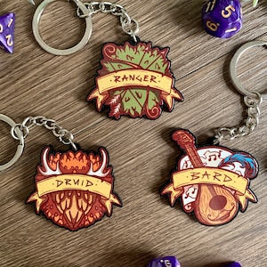 Class Keychain | D&D Keychain | Player Gift | Dungeons and Dragons ...