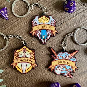 Class Keychain | D&D Keychain | Player Gift | Dungeons and Dragons ...