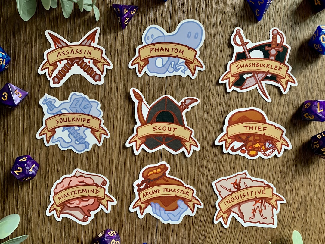 Dnd Rogue Subclass Stickers | Glossy Stickers | D&D Stickers - Etsy
