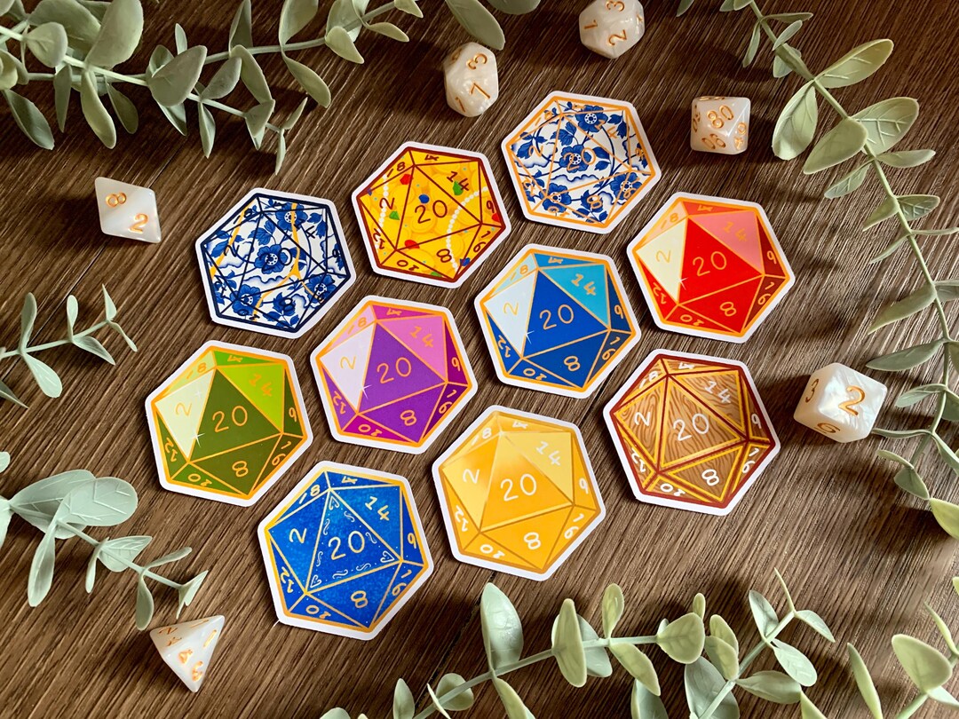 D20 Sticker - Loot and Treasure - Dnd & Fantasy Inspired | Laptop ...