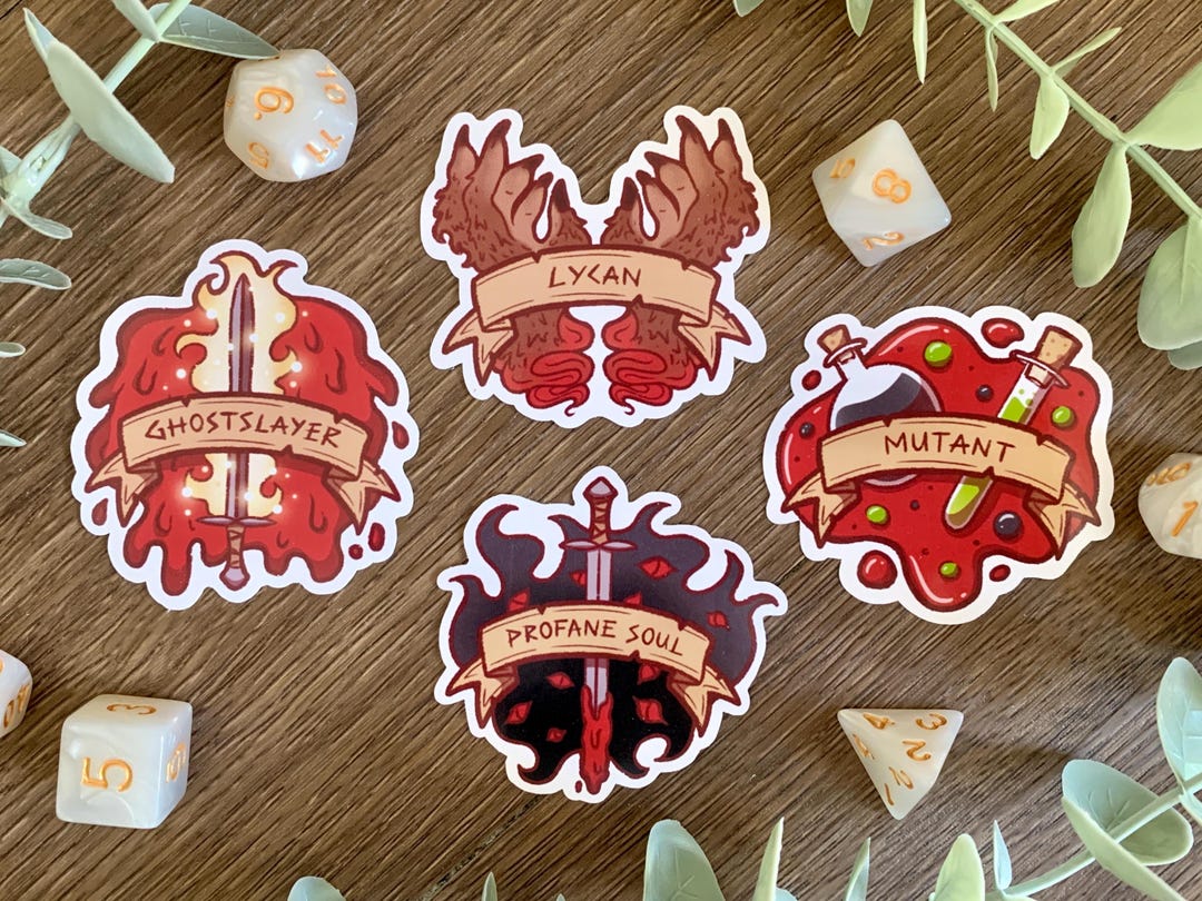 Dnd Blood Hunter Subclass Stickers | Glossy Stickers - Etsy
