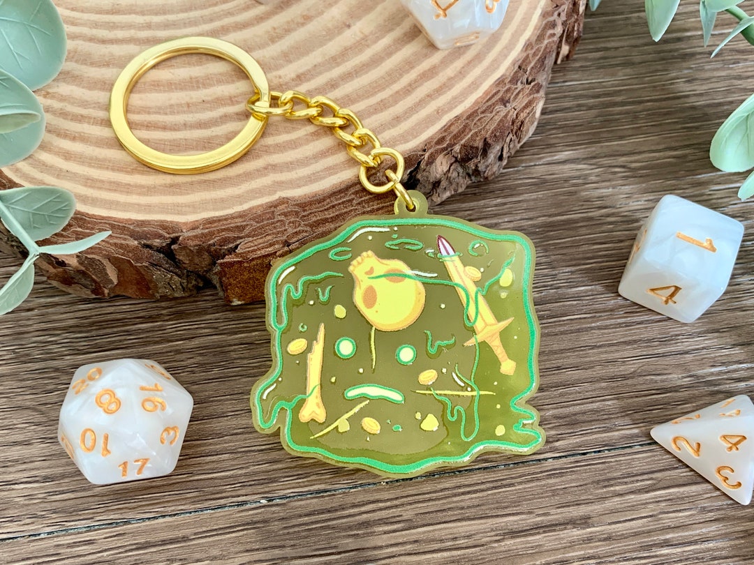 Gelatinous Cube | Dnd Keychain | Player Gift | Dnd Keyring | Dungeons ...