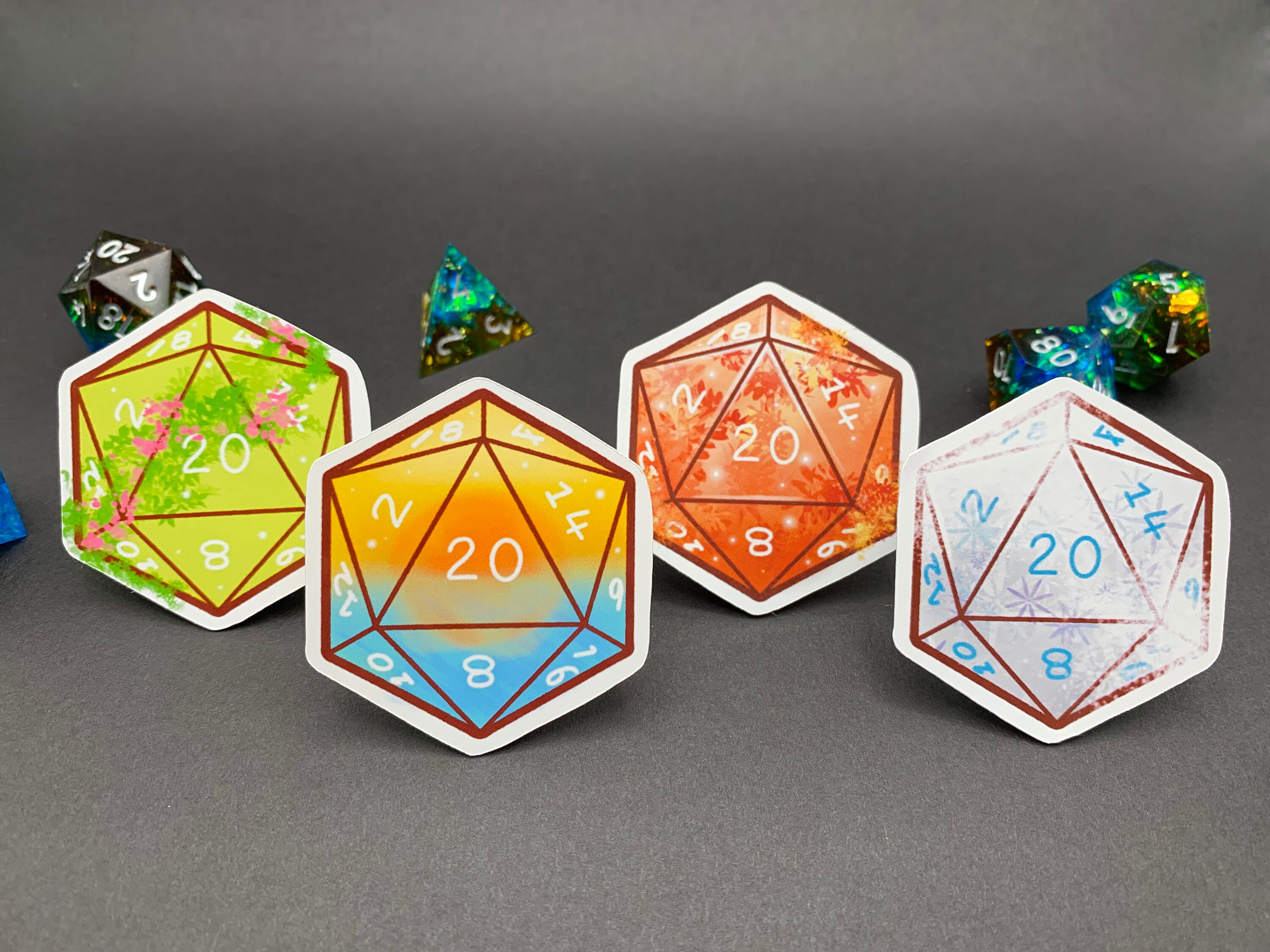 D20 Sticker Holiday and Celebrations Dnd & Fantasy | Etsy