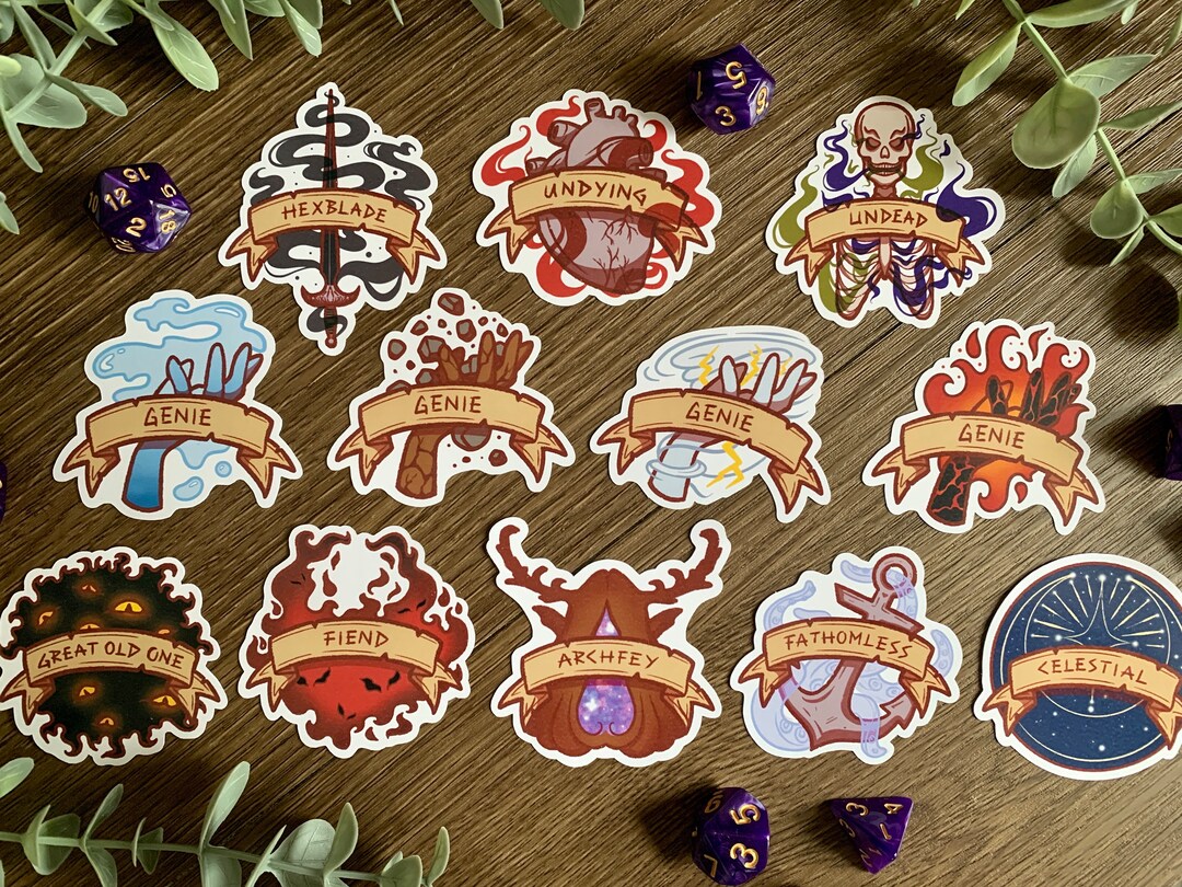 Dnd Warlock Subclass Stickers | Glossy Stickers - Etsy