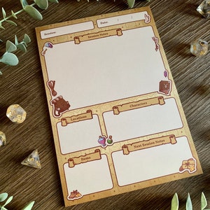 Dnd Session Notes | Dnd Notebook | Dnd Notepad | D&D Session Notes - Etsy