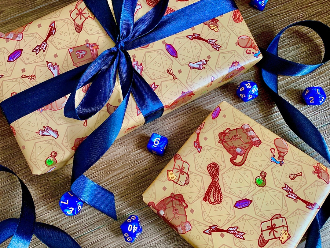 TTRPG Adventure Wrapping Paper | Fantasy Gift Wrap - Etsy