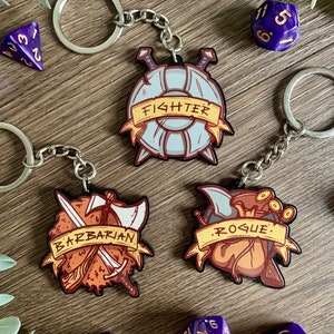 Class Keychain | D&D Keychain | Player Gift | Dungeons and Dragons ...