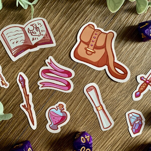 Dnd Cute Scrapbook Stickers - Etsy