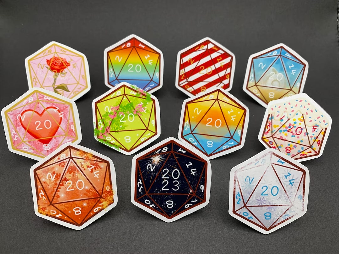 D20 Sticker Holiday and Celebrations Dnd & Fantasy Inspired - Etsy