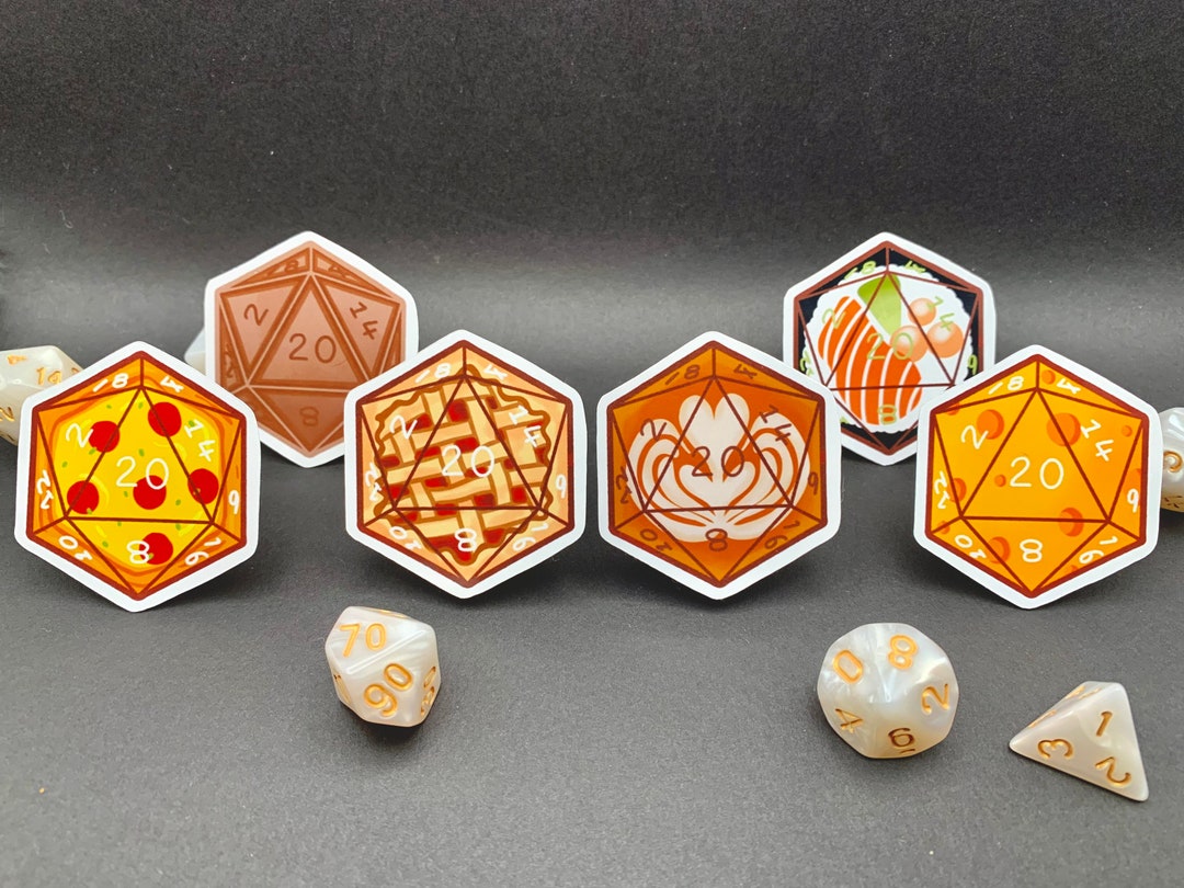 D20 Sticker Food and Drink Dnd & Fantasy Inspired - Etsy