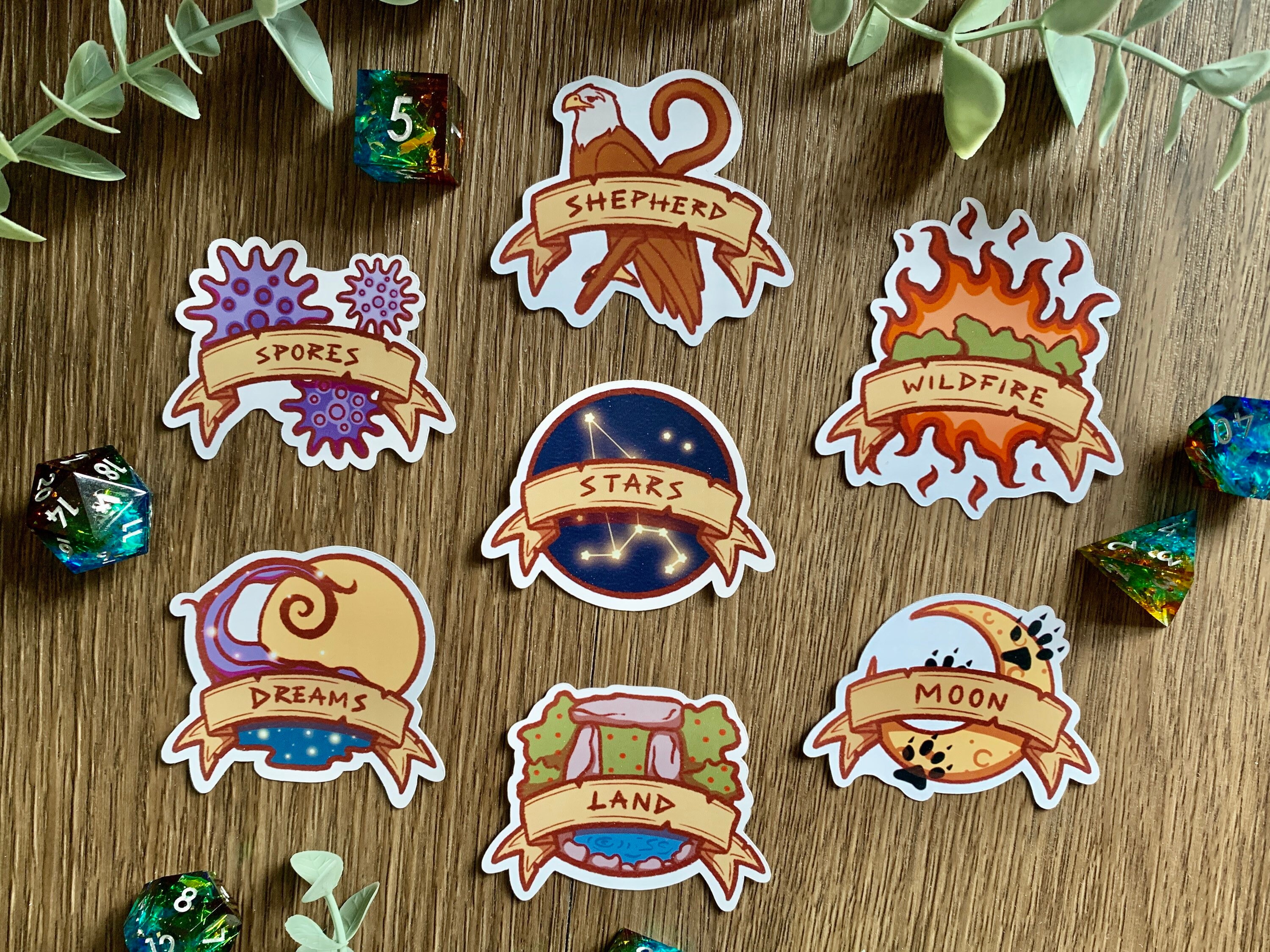 Dnd Druid Subclass Stickers Glossy Stickers D&D Stickers - Etsy