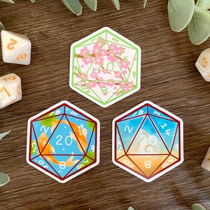 D20 Dice Sticker | Plants Animals | Dnd Fantasy Journal, Laptop & Water ...