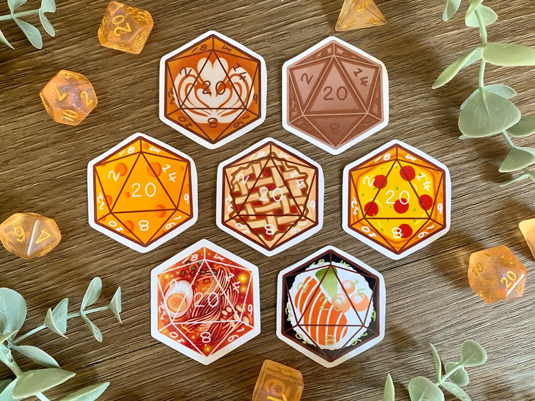 D20 Sticker Food and Drink Dnd & Fantasy Inspired - Etsy