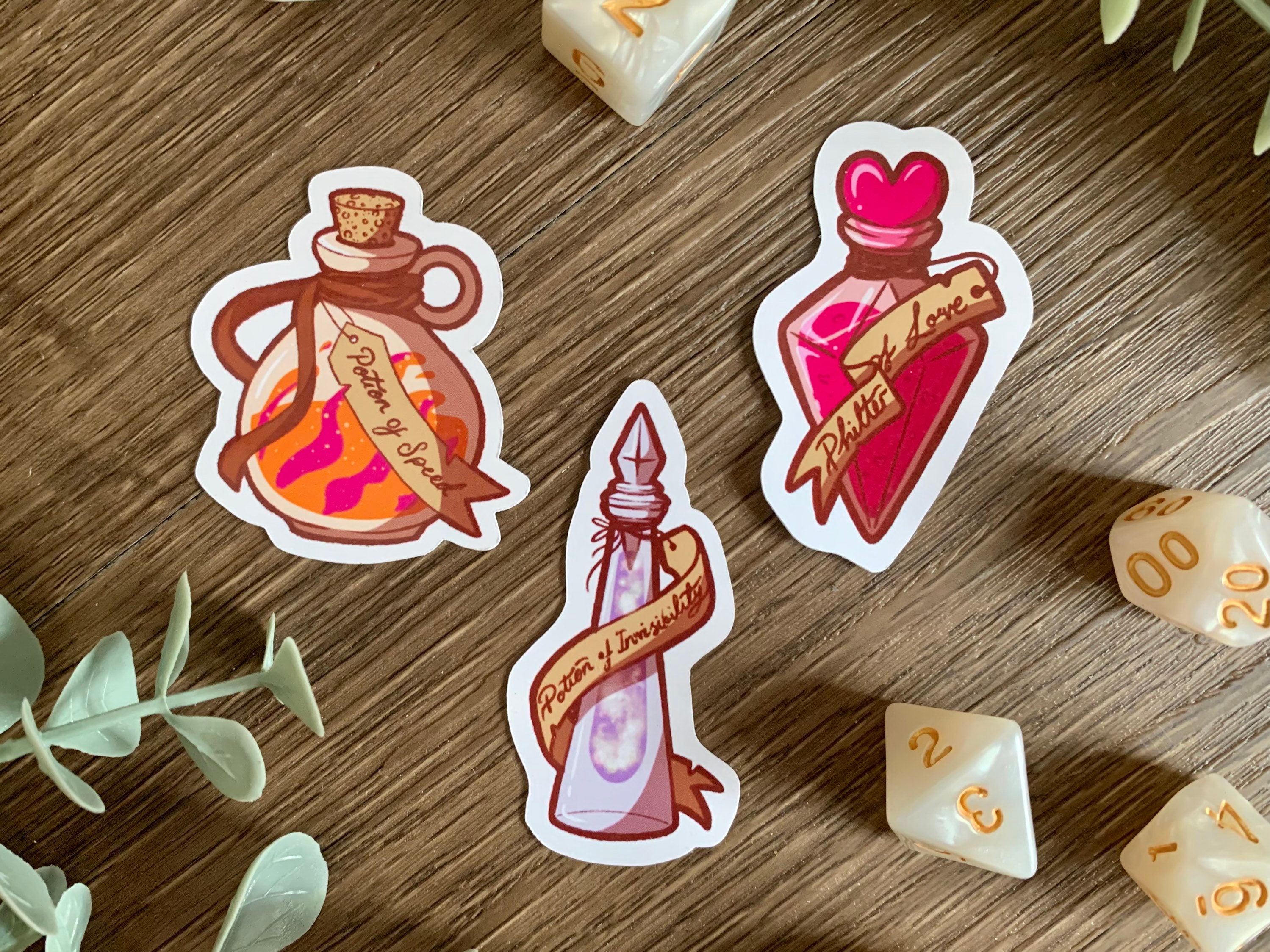 Potion Sticker Pack Vol. 1 Dnd Stickers Journal Stickers - Etsy