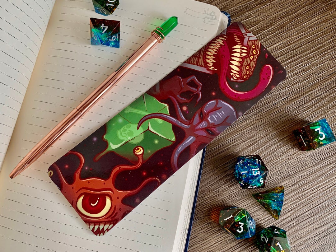 Dnd Bookmark Monster Bookmark Fantasy Journal Book - Etsy