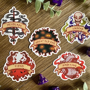 Dnd Warlock Subclass Stickers | Glossy Stickers - Etsy