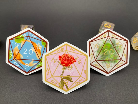 D20 Sticker Plants and Animals Dnd & Fantasy Inspired | Etsy