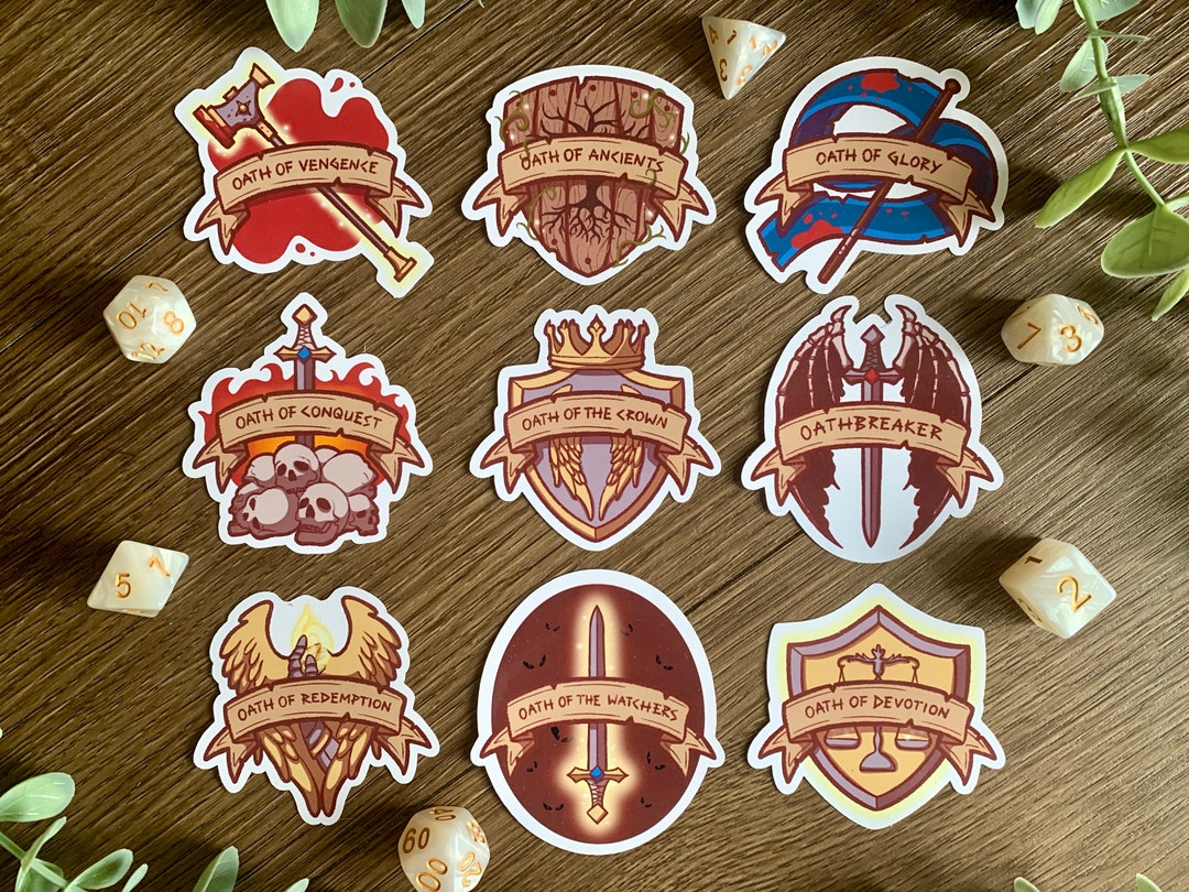 Dnd Paladin Subclass Stickers Glossy Stickers - Etsy
