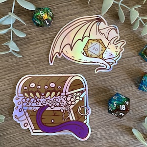Dnd Sticker Holographic Sticker Waterproof Sticker Mimic - Etsy
