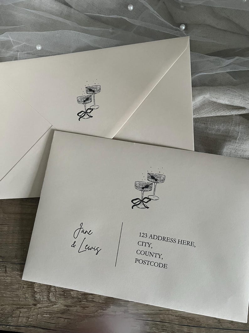 PRINTABLE ENVELOPE ADDRESS Template | Whimsical Hand-drawn Illustration ...