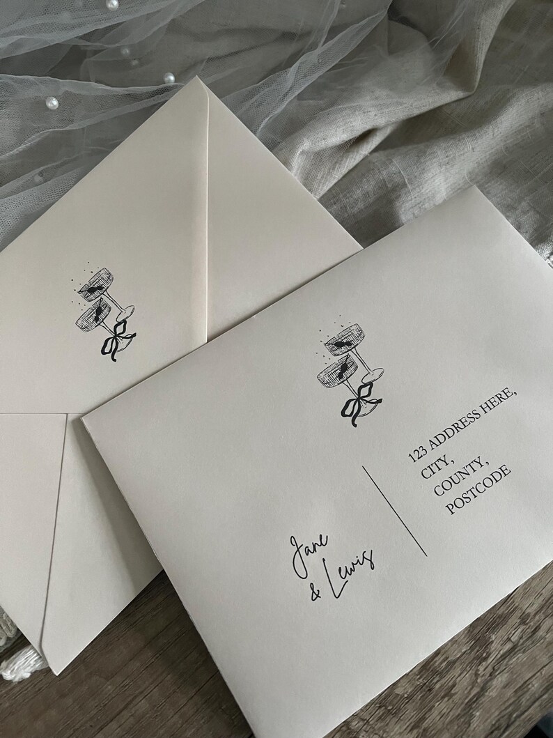 PRINTABLE ENVELOPE ADDRESS Template | Whimsical Hand-drawn Illustration ...