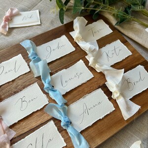 Bow Place Name Tags, Personalised Name Tags, Wedding Place Cards, Name ...