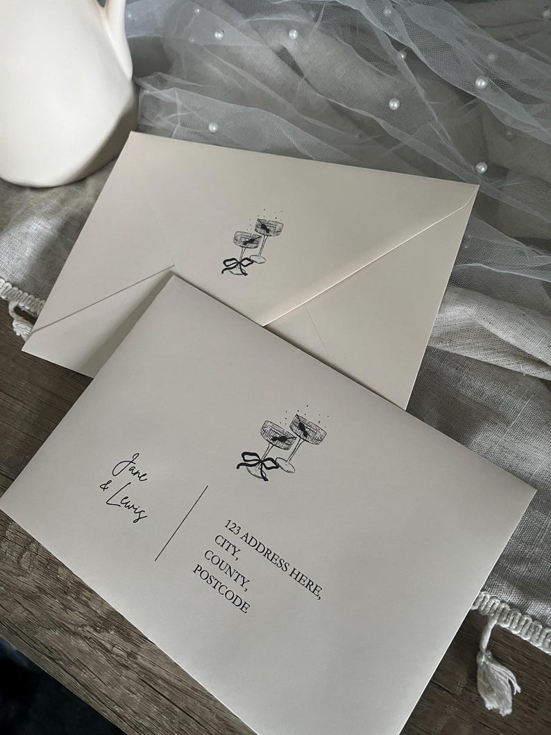 PRINTABLE ENVELOPE ADDRESS Template | Whimsical Hand-drawn Illustration ...