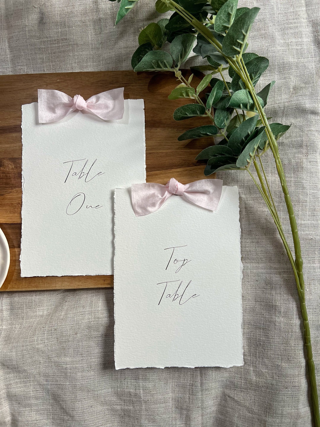 Ribbon Table Numbers, Personalised Table Number, Wedding Table Cards ...
