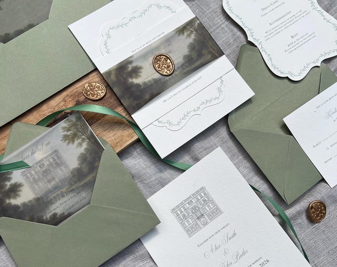 Sample Folded Sample Wedding Invite, Venue Wedding Invitation, Venue ...