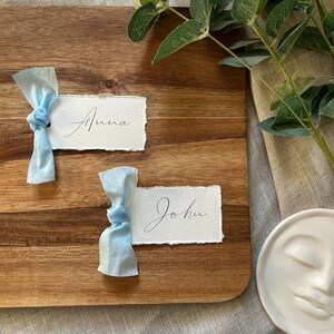 Bow Place Name Tags, Personalised Name Tags, Wedding Place Cards, Name ...