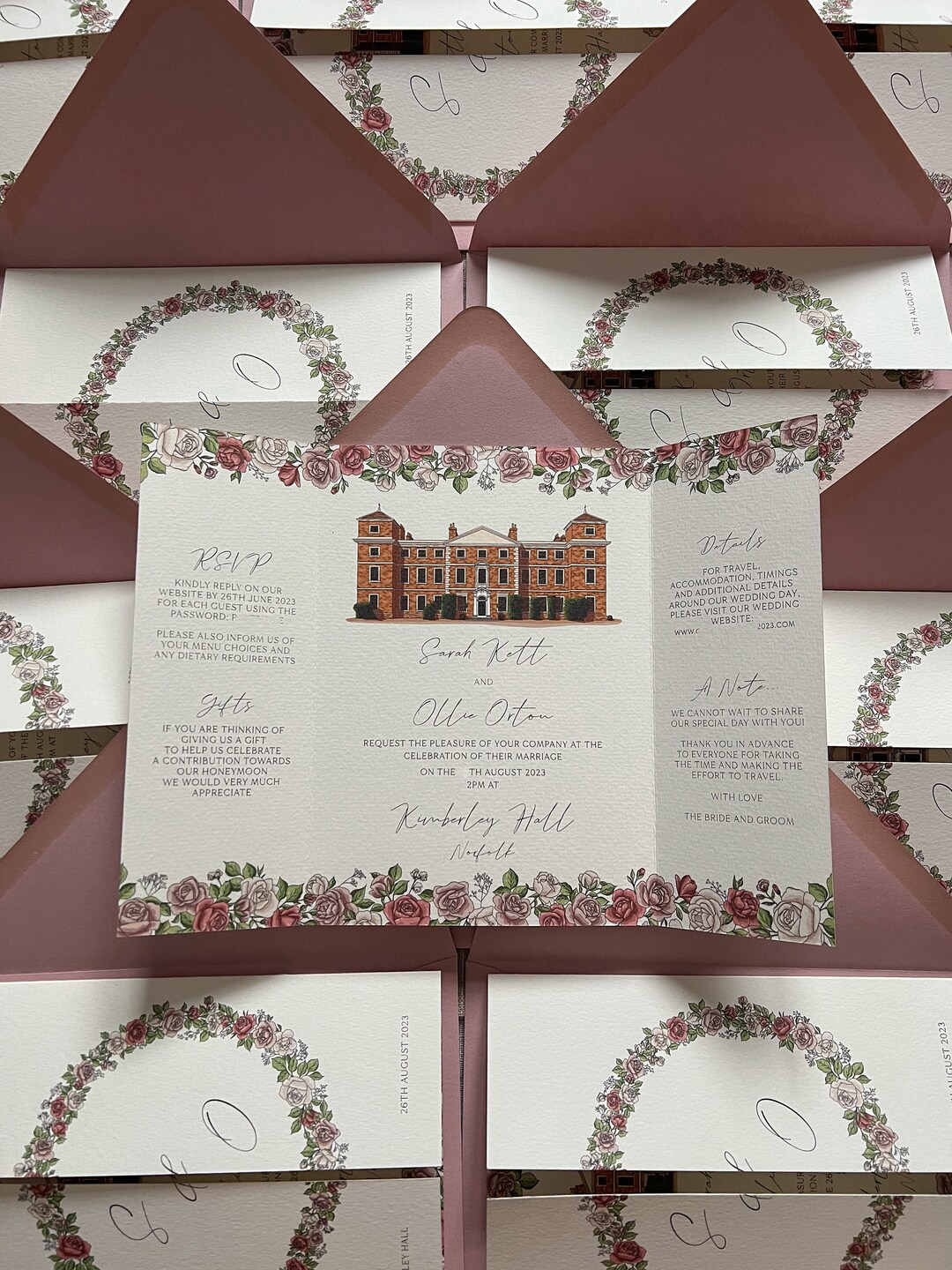 Venue Painting Wedding Invitation Wedding Illustration Invitation ...