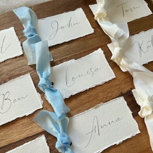 Bow Place Name Tags, Personalised Name Tags, Wedding Place Cards, Name ...