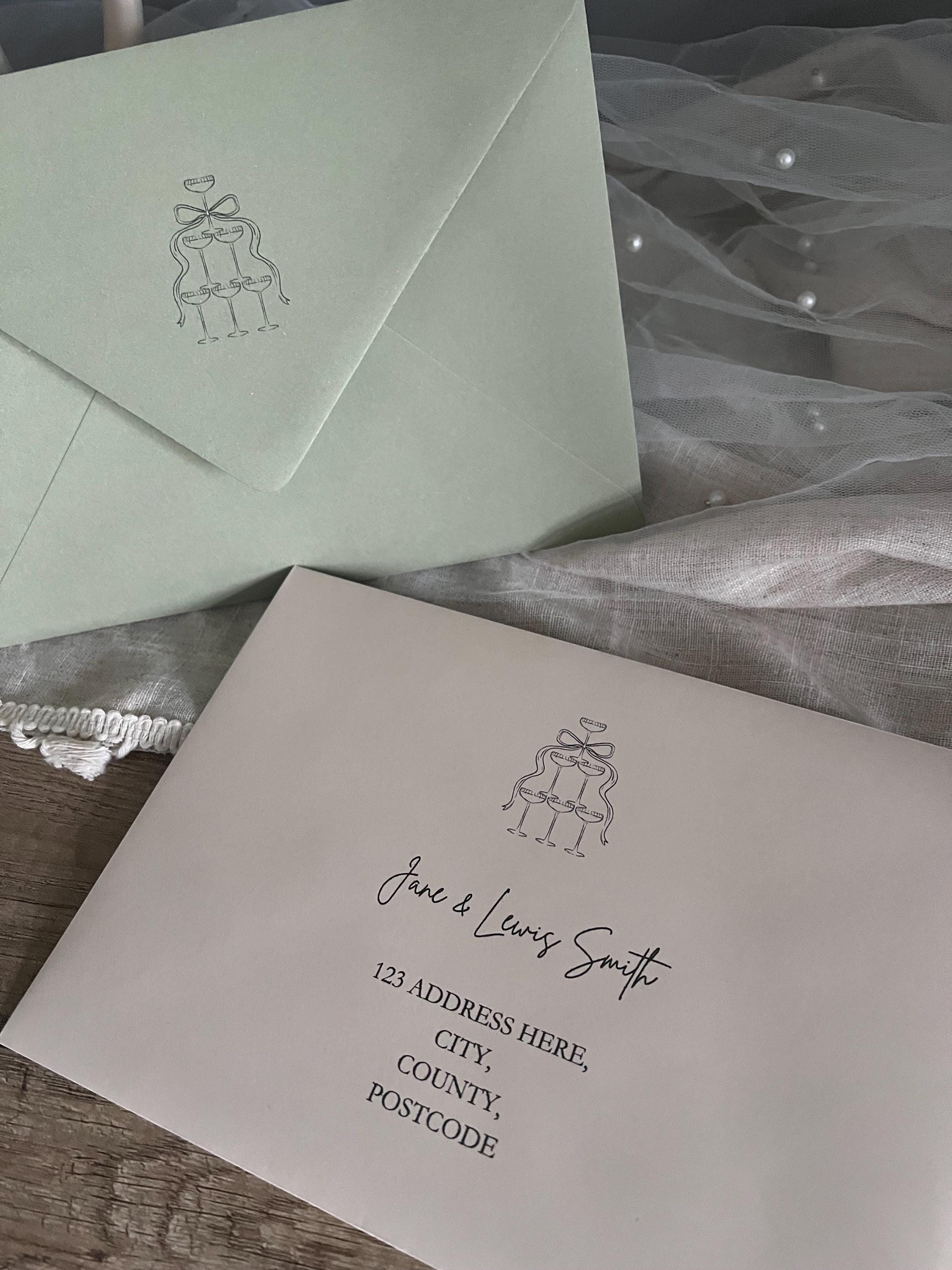 PRINTABLE ENVELOPE ADDRESS Template | Whimsical Hand-drawn Illustration ...