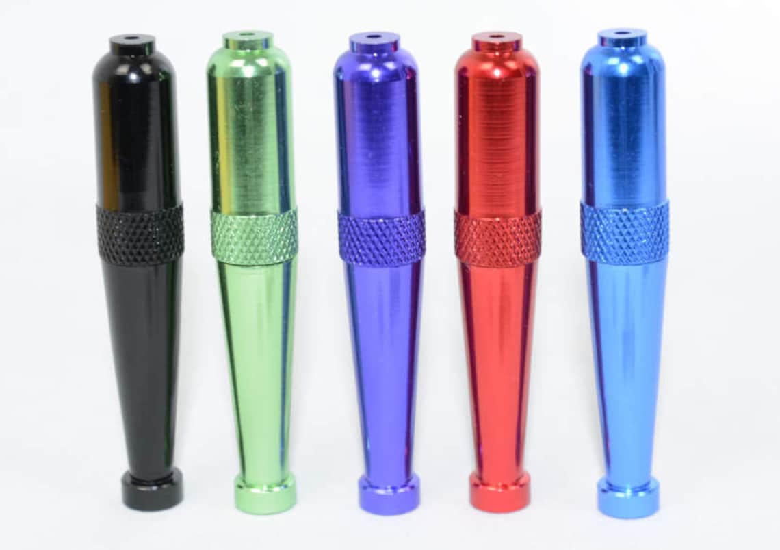 Metal Smoking Pipe Zeppelin Bat Smoking Pipe Chillum Sneak - Etsy