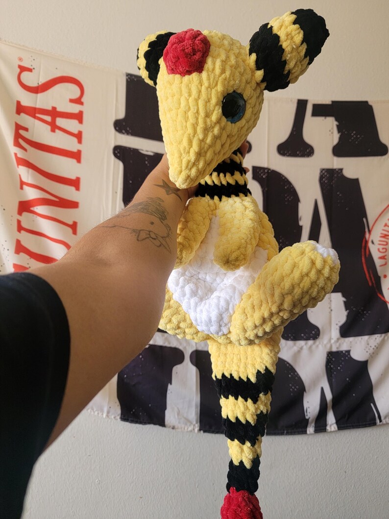 Pre-order Ampharos Snuggler Jumbo Size: Chenille Plushie - Etsy