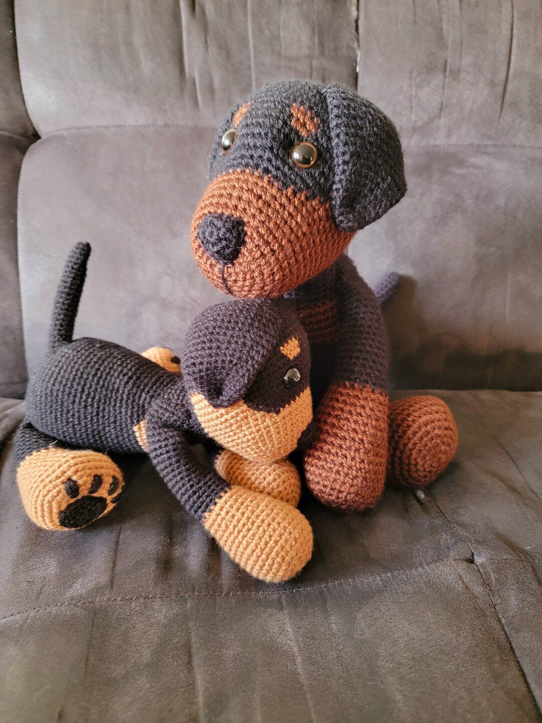 Rex the Rottweiler Crochet Pattern, Dog Crochet, Puppy Crochet, Crochet ...