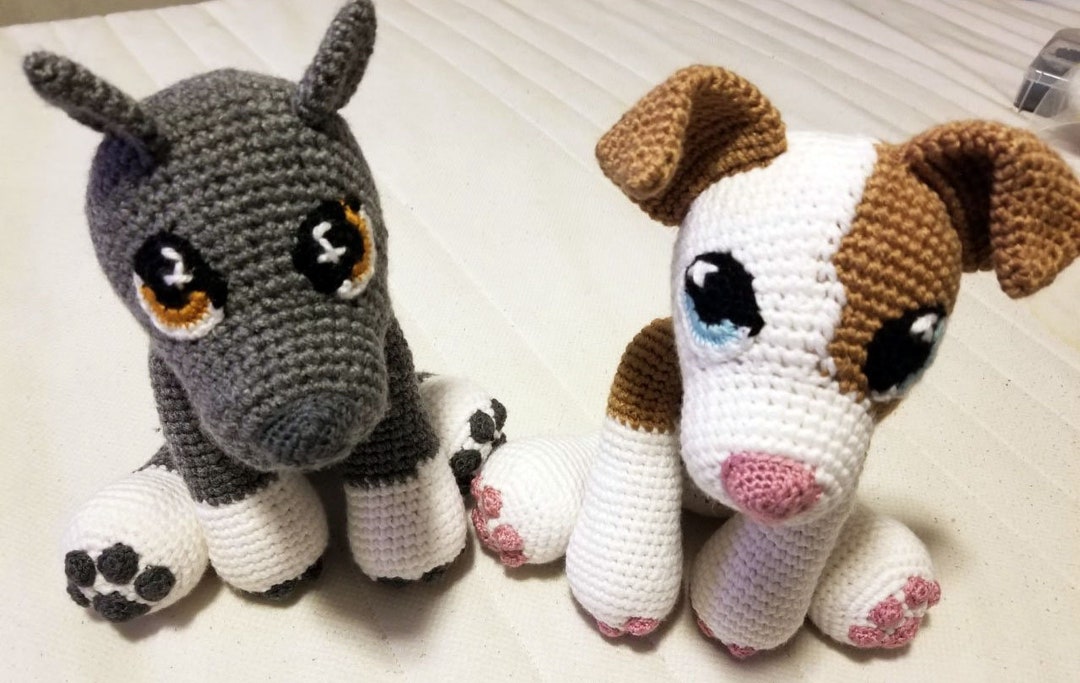 Arnie the Pitbullpup, Puppy Crochet Pattern, Amigurumi, Dog Crochet ...