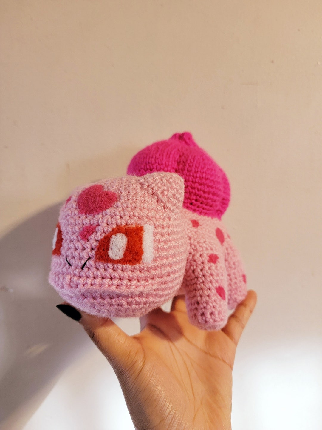 Pink Bulbasaur Plushie, Pokemon, Crochet Bulbasaur - Etsy